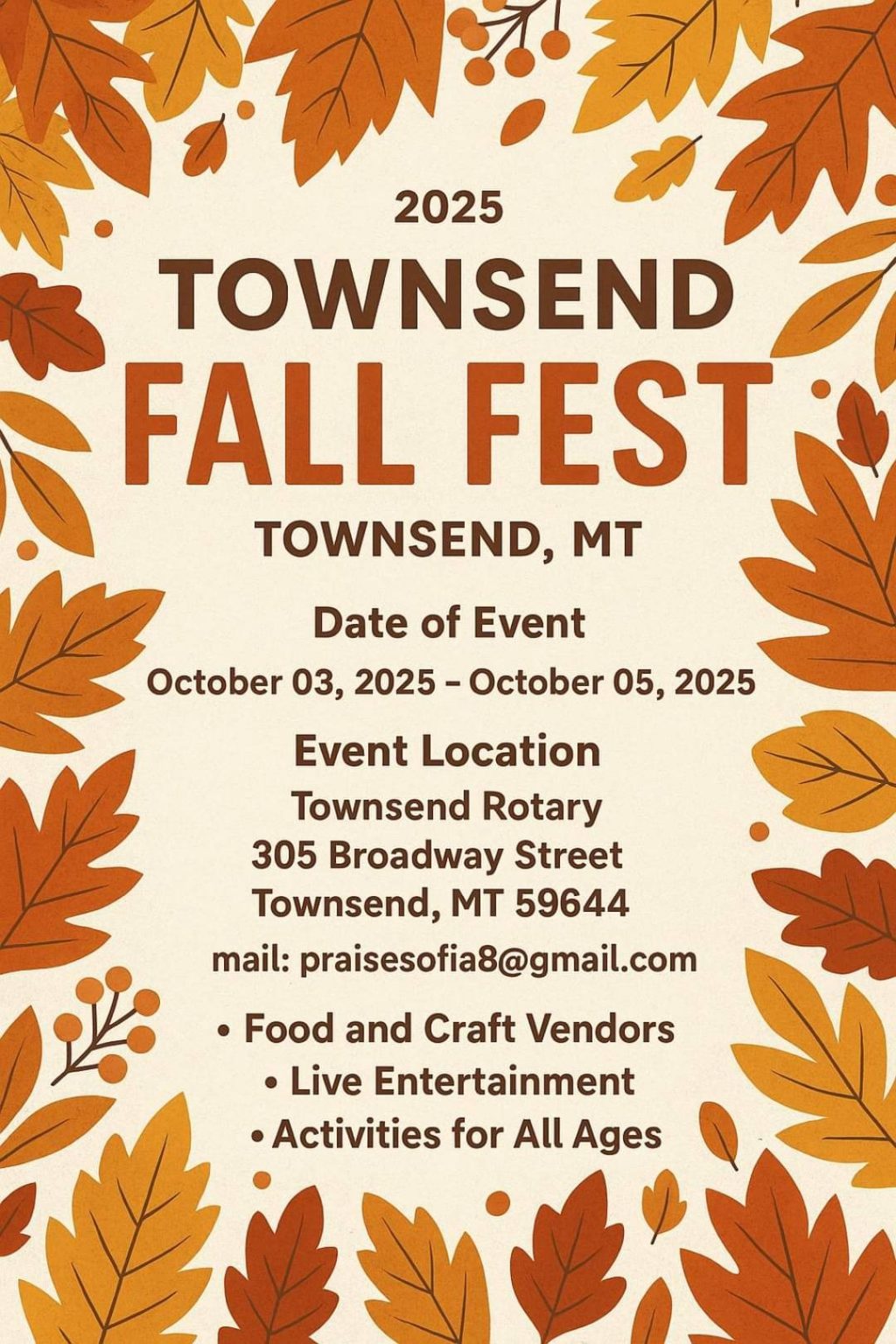 2025 Townsend FallFest – Townsend Montana